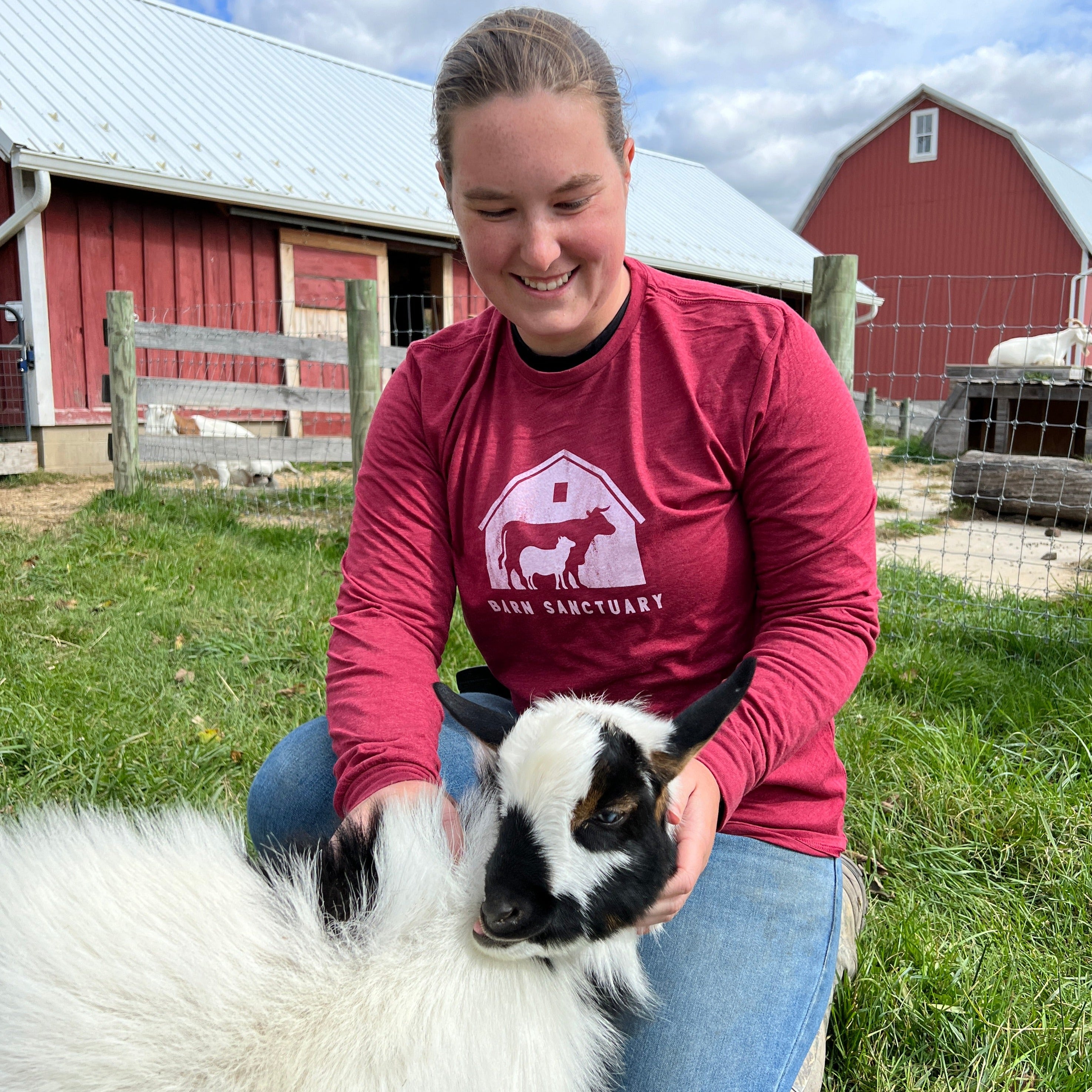 Barn Logo Long Sleeve Shirt - Cardinal – Barn Sanctuary